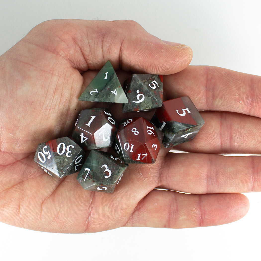 Stone Dnd Dice | Solid stone RPG dice - Red Tiger's Eye – Paladin ...