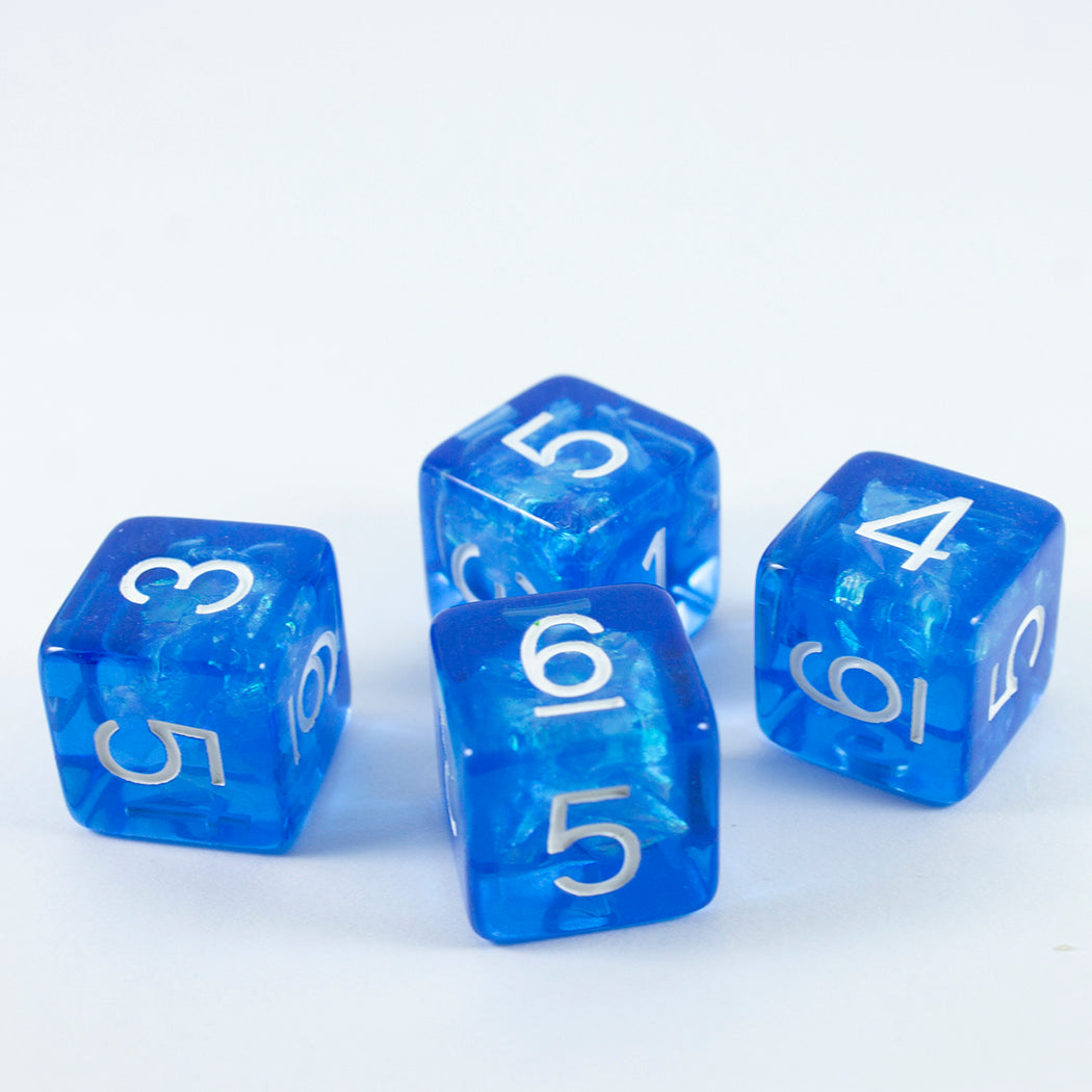 Blue Holofoil D6 Dice Set – Paladin Roleplaying