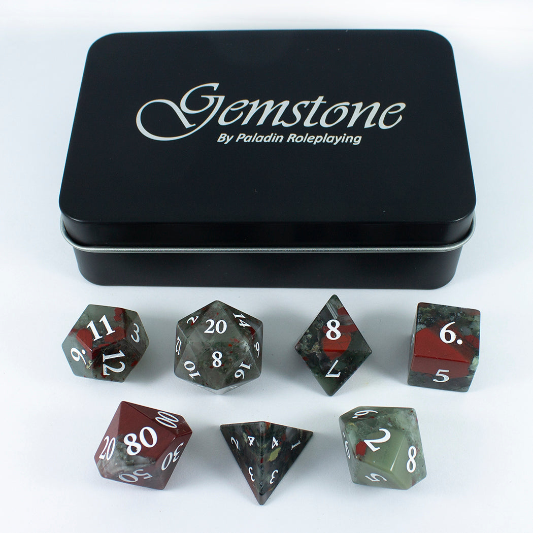 Stone Dnd Dice | Solid stone RPG dice - Red Tiger's Eye – Paladin ...