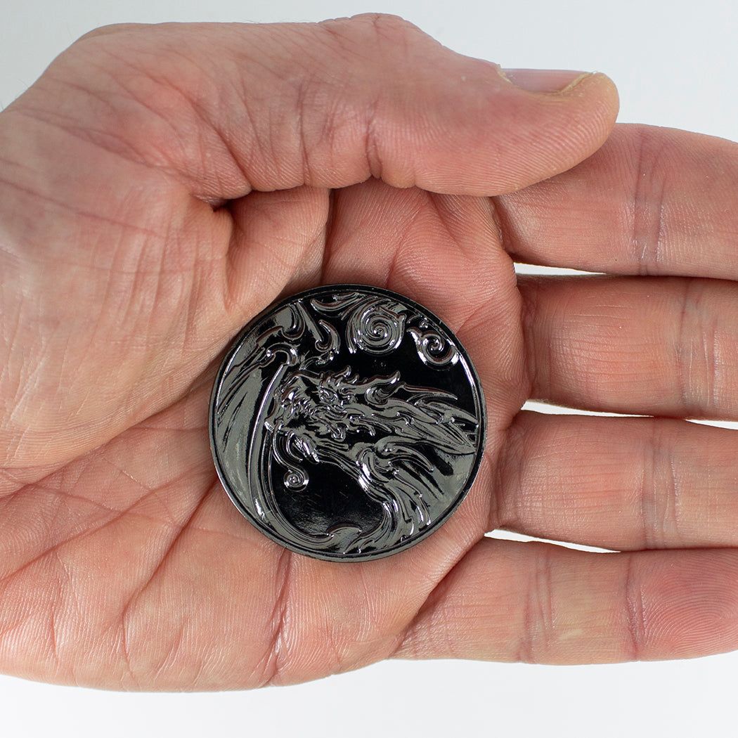 Dragon D2 Coin - Dark Nickel – Paladin Roleplaying