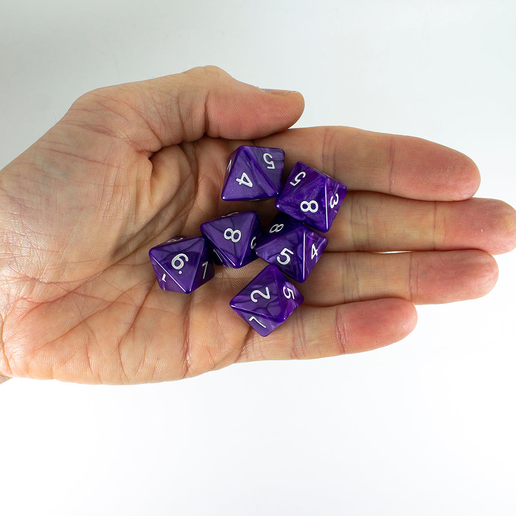 Paladin Roleplaying Purple D10 Dice Set - Pearl Effect