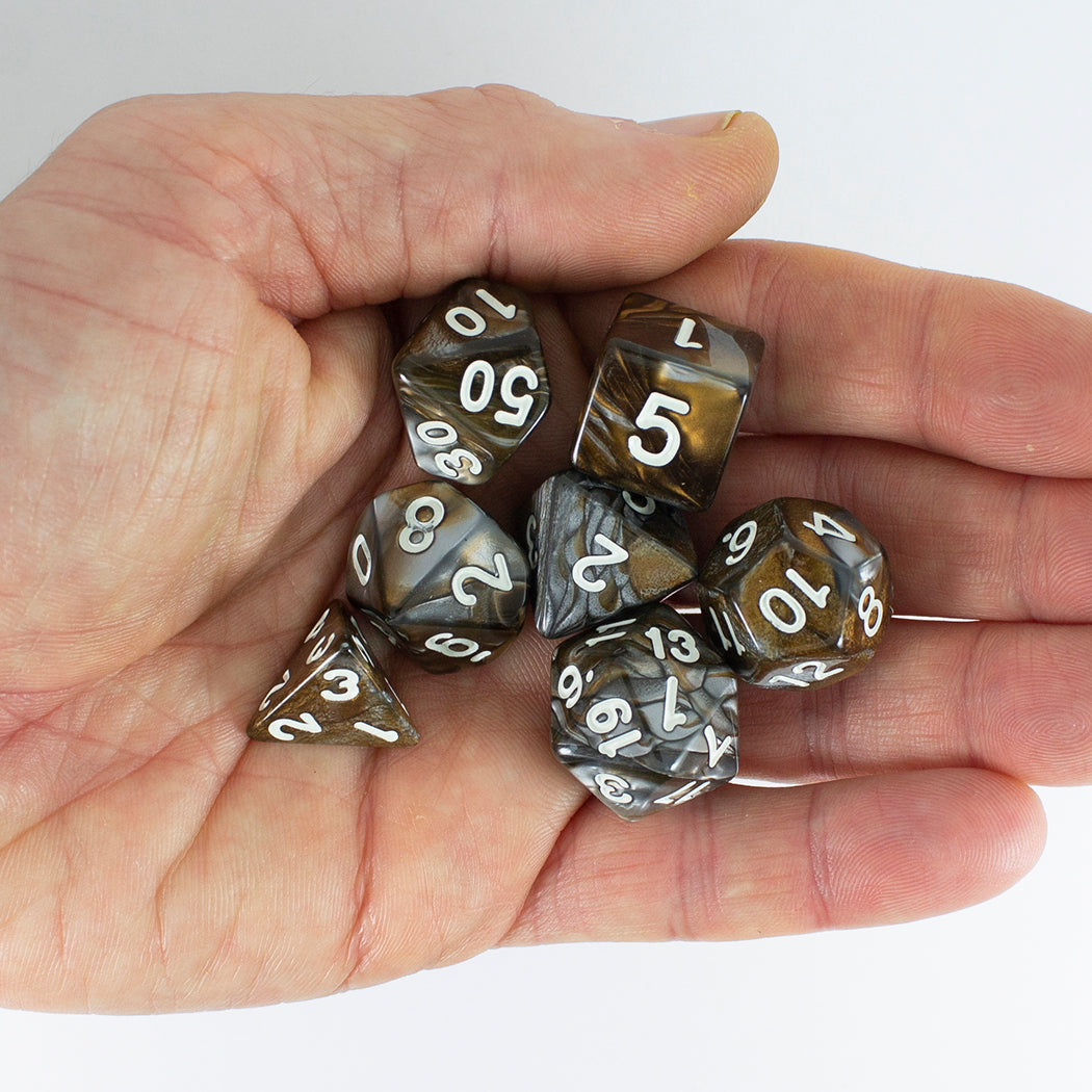 'Gargoyle' Bronze and Grey - RPG Dice Set – Paladin Roleplaying