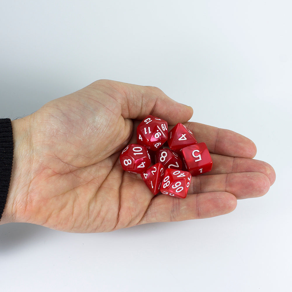 Paladin Roleplaying Polyhedral Purple DnD Dice Set, Pearl Effect
